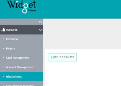 Set Up eStatements - Widget Financial
